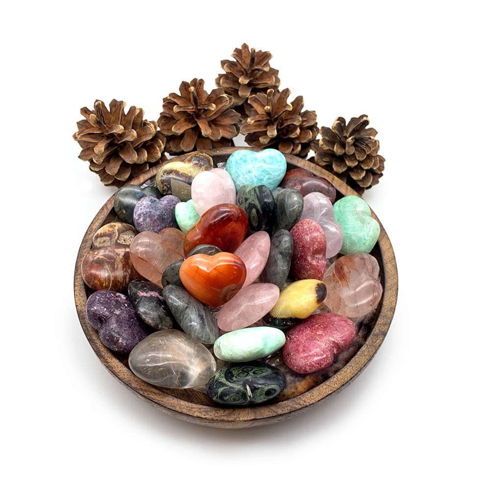 Coeur en Pierre Naturelle – Karmanissa : Minéraux, Bijoux et Ésotérisme